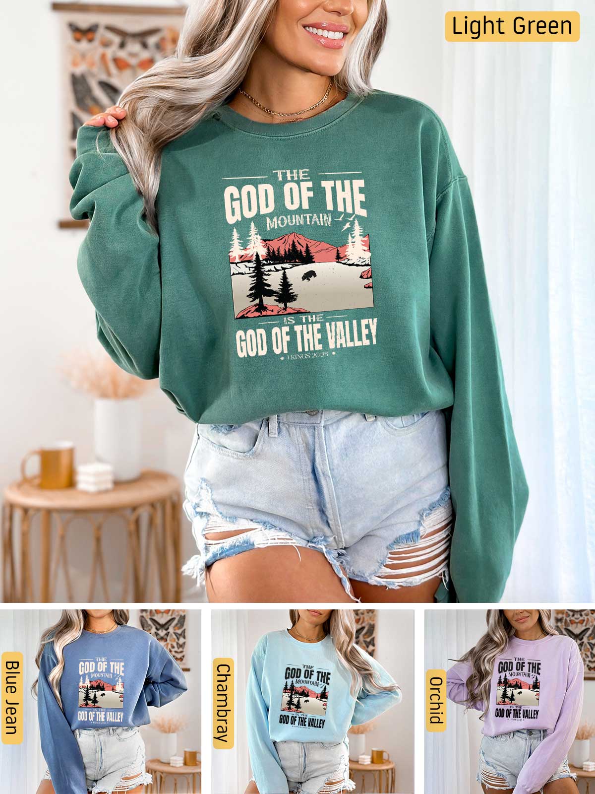 God of the Mountain - 1 Kings 20:28 - Medium-heavyweight, Unisex Sweat